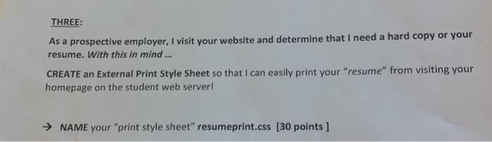 Solved I need help with this external print style sheet it | Chegg.com