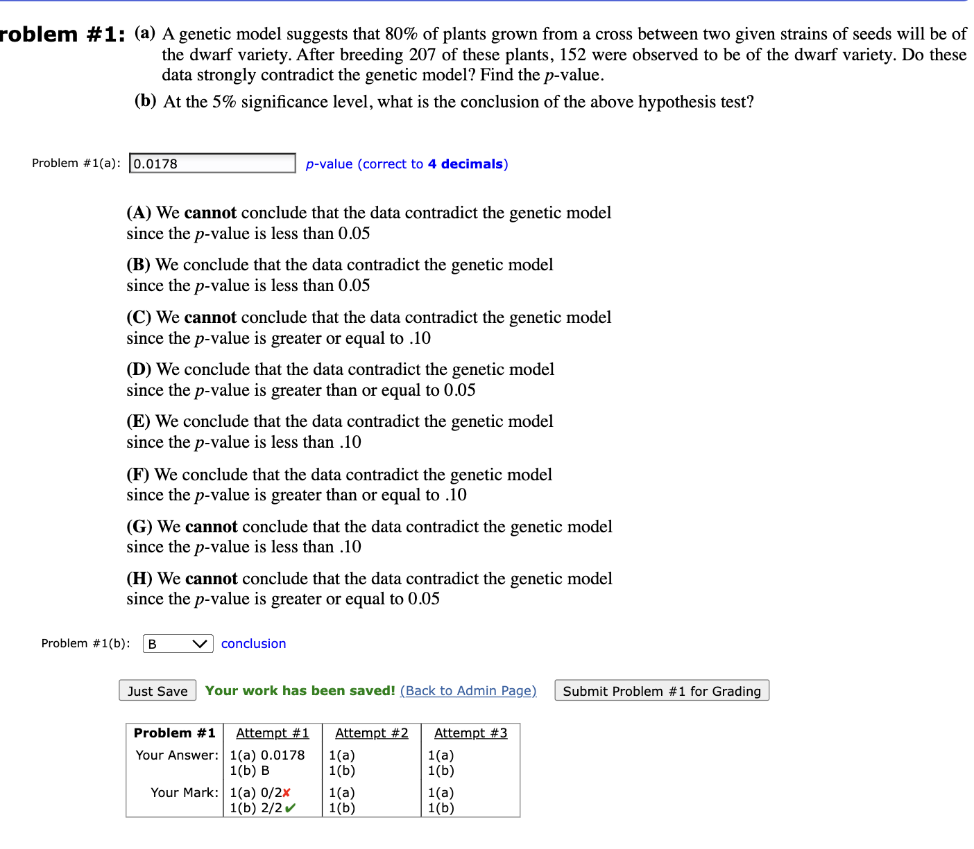 Solved Please show the process to get p value without | Chegg.com