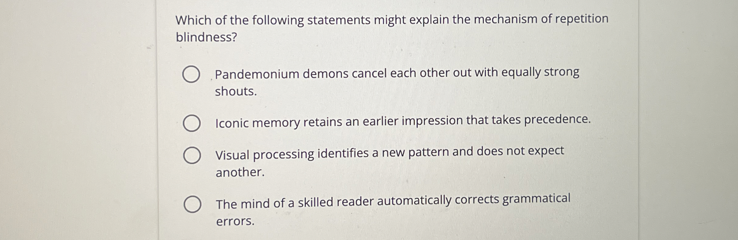 Solved Which of the following statements might explain the | Chegg.com
