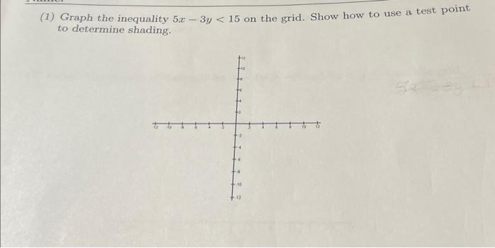 Solved (1) Graph the inequality 5x−3y