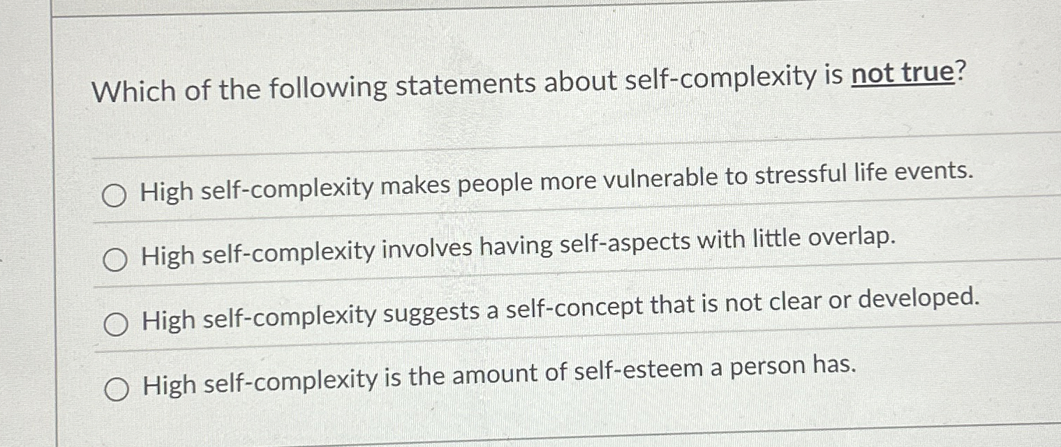 Solved Which of the following statements about | Chegg.com