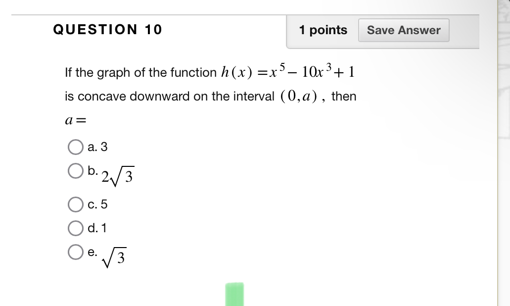 Solved QUESTION 10If the graph of the function | Chegg.com