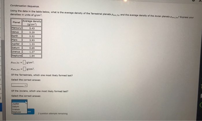Solved Condensation Sequence. Using the data in the table | Chegg.com