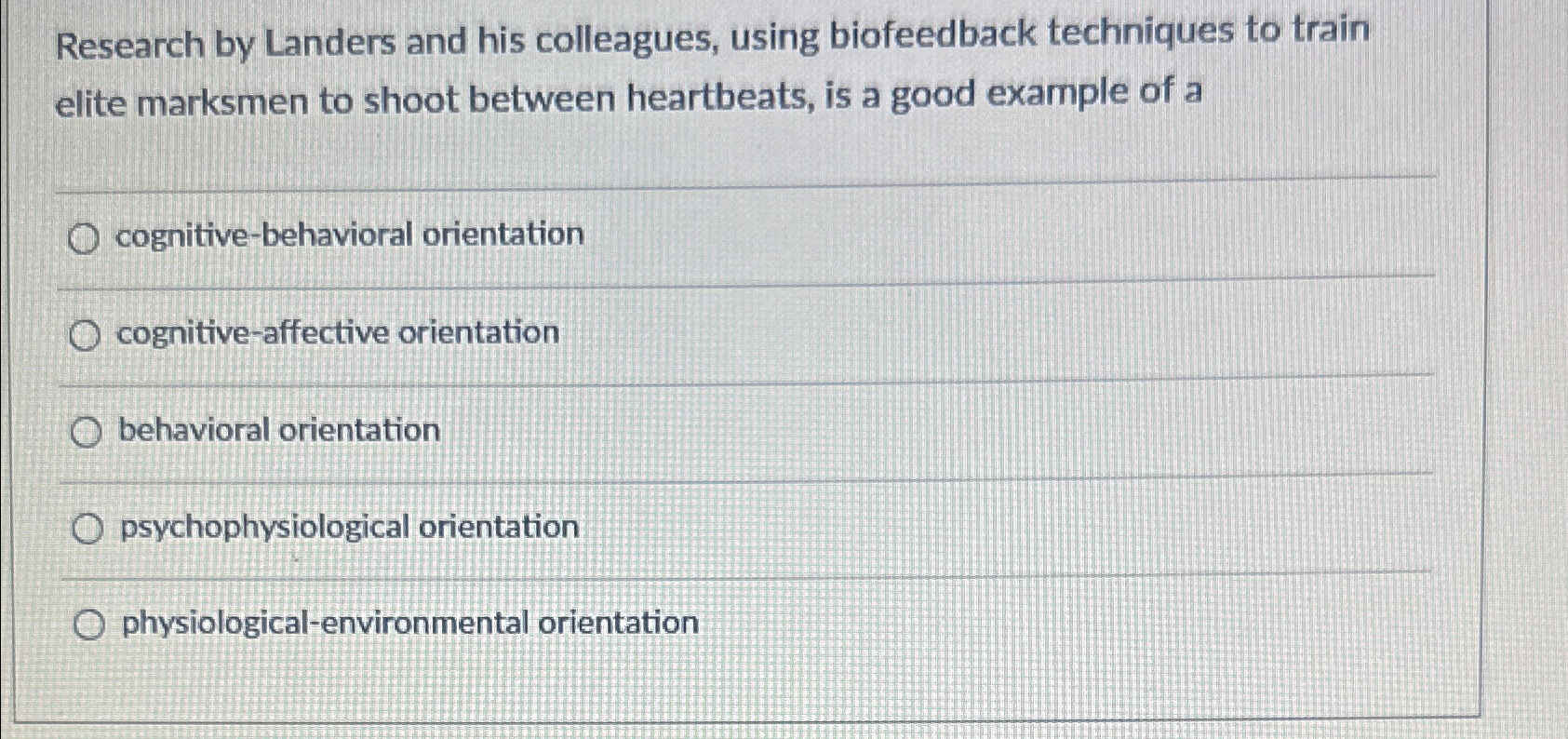 Solved Research by Landers and his colleagues, using | Chegg.com