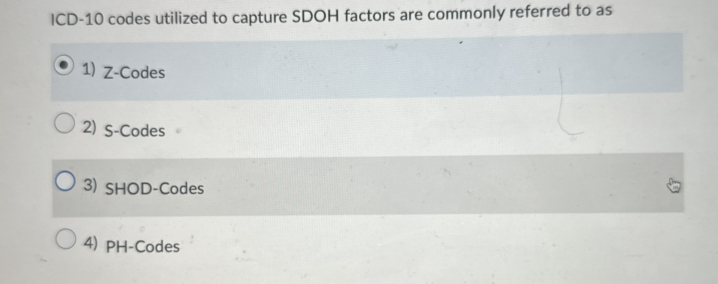 Solved ICD-10 ﻿codes utilized to capture SDOH factors are | Chegg.com