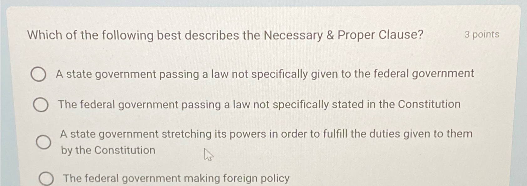 Solved Which of the following best describes the Necessary & | Chegg.com