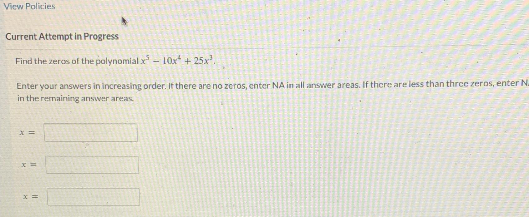 Solved View PoliciesCurrent Attempt in ProgressFind the | Chegg.com