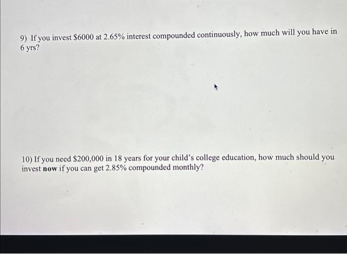 Solved Solve the following using the compound interest | Chegg.com