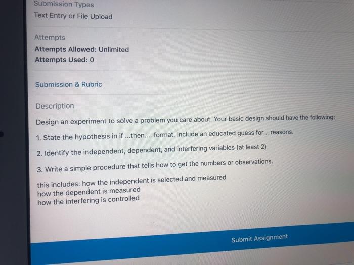 Solved Submission Types Text Entry or File Upload Attempts | Chegg.com