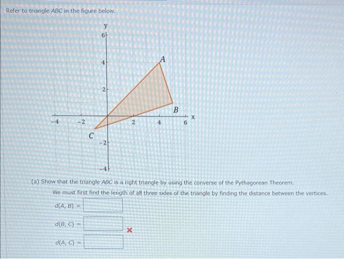 Solved Refer to triangle ABC in the figure below. (a) Show | Chegg.com