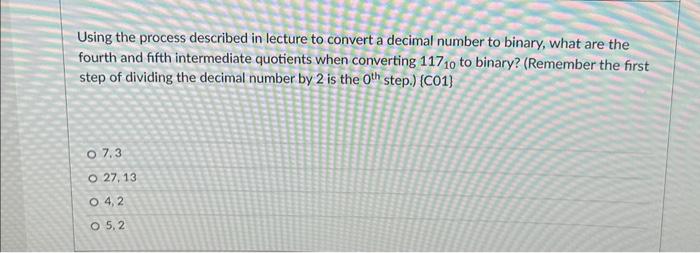 Solved Using the process described in lecture to convert a | Chegg.com