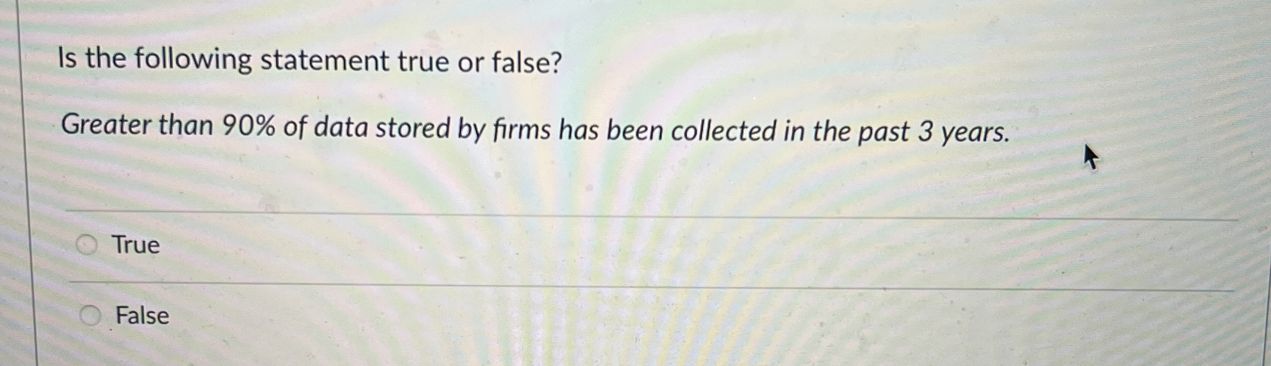 Solved Is the following statement true or false?Greater than | Chegg.com