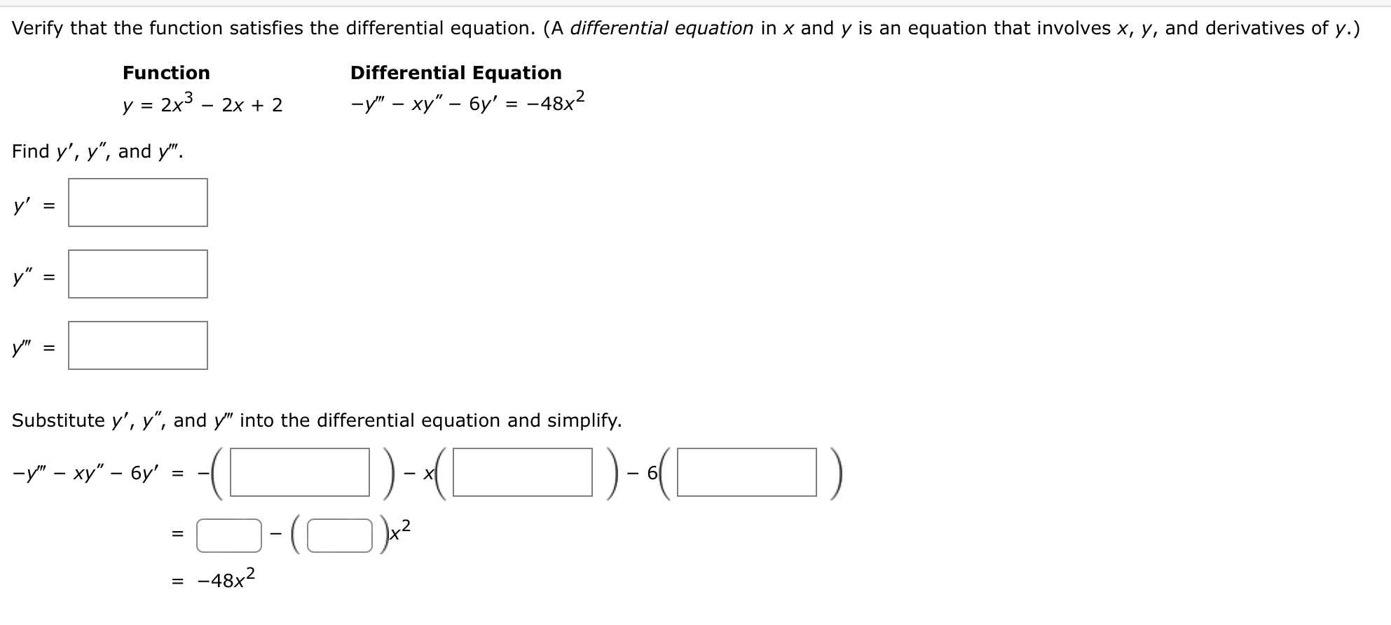 Solved Verify that the function satisfies the differential | Chegg.com