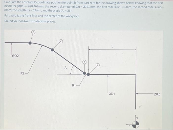 Solved Calculate the absolute X coordinate position for | Chegg.com