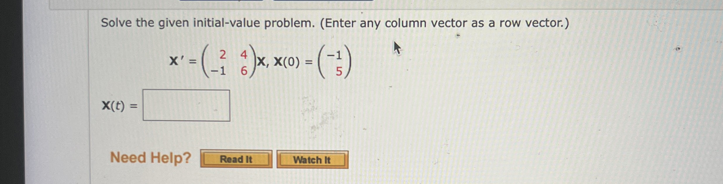 Solved Solve the given initial-value problem. (Enter any | Chegg.com