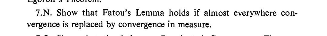 Solved 7.N. Show that Fatou's Lemma holds if almost | Chegg.com