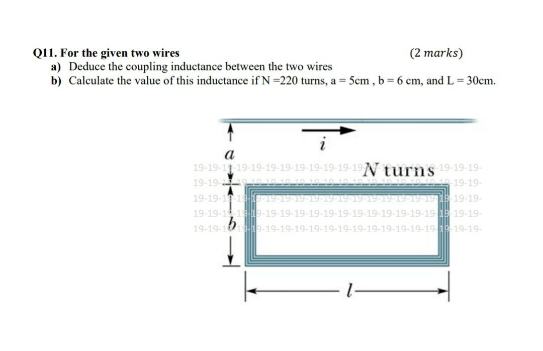 Solved For the given two wires ሺ2 𝑚𝑎𝑟𝑘𝑠ሻ a) Deduce the | Chegg.com