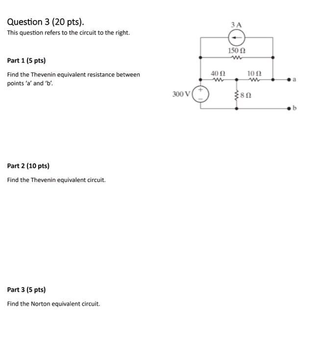 Solved Question 3 (20 pts). This question refers to the | Chegg.com
