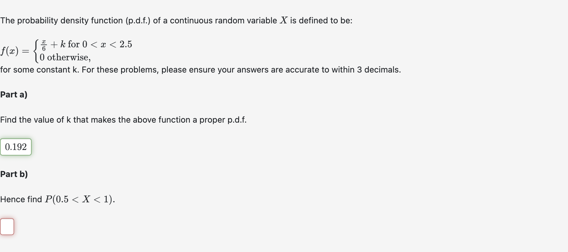 Solved The probability density function (p.d.f.) ﻿of a | Chegg.com