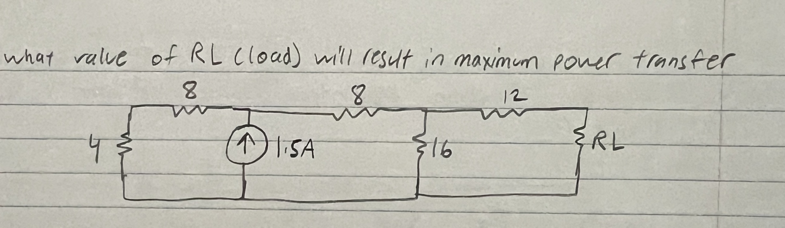 Solved What value of RL (load) ﻿will resut in maximum power | Chegg.com