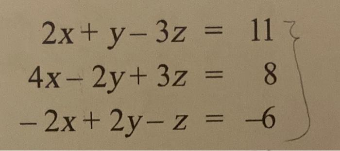 Solved solve the following set of simultaneous linear | Chegg.com