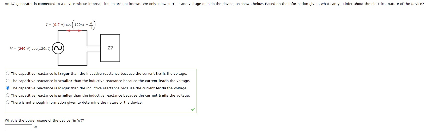 Solved 18 The Capacitive Reactance Is Larger Than The