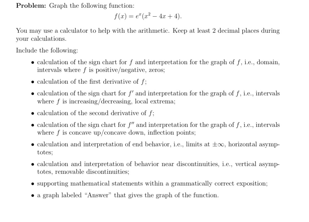 Solved Problem: Graph the following | Chegg.com