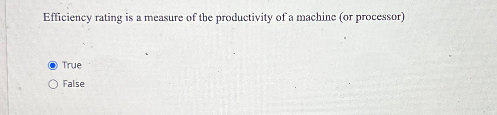 Solved Efficiency rating is a measure of the productivity of | Chegg.com