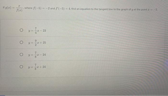 Solved f(x)=xsin−1(4x)+1−x9If g(x)=f(x)x, where f(−5)=−2 and | Chegg.com