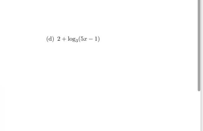 Solved 2+log3(5x−1) | Chegg.com