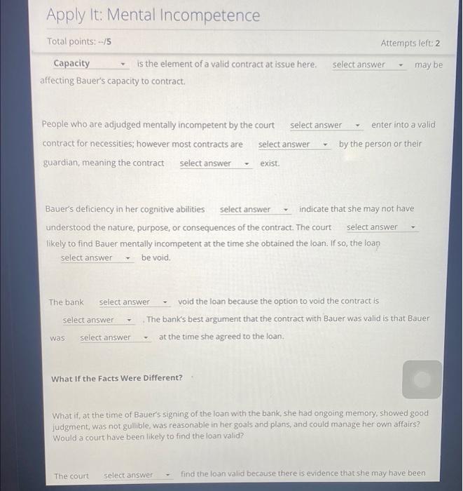 Solved Case Problem Analysis: Mental Incompetence Heidi | Chegg.com