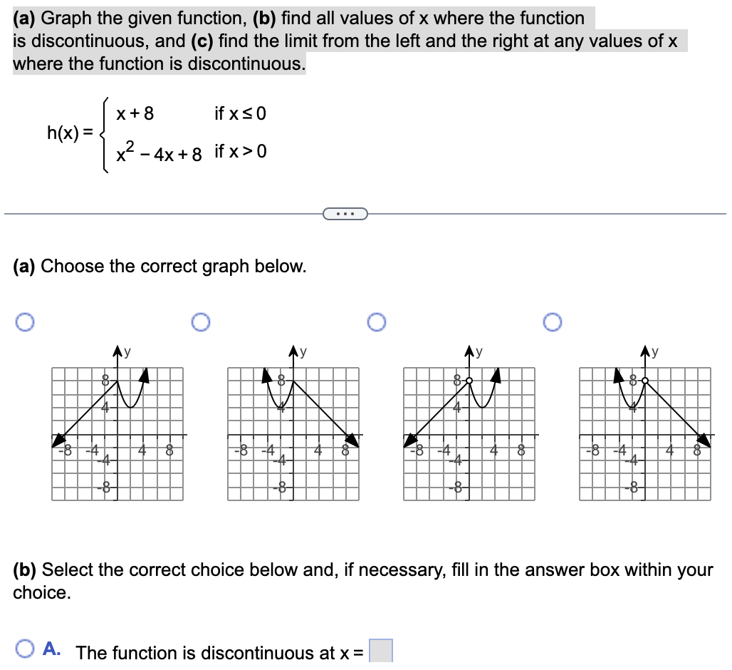 Solved (a) ﻿Graph the given function, (b) ﻿find all values | Chegg.com