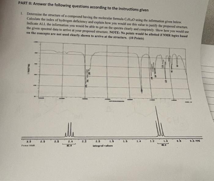 Solved PART II: Answer the following questions according to | Chegg.com