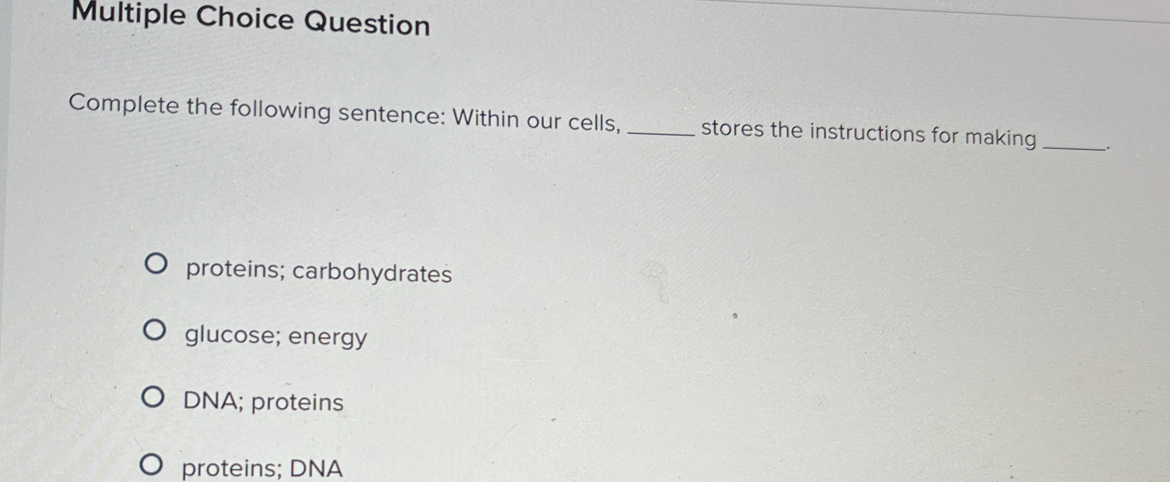 Solved Multiple Choice QuestionComplete the following | Chegg.com