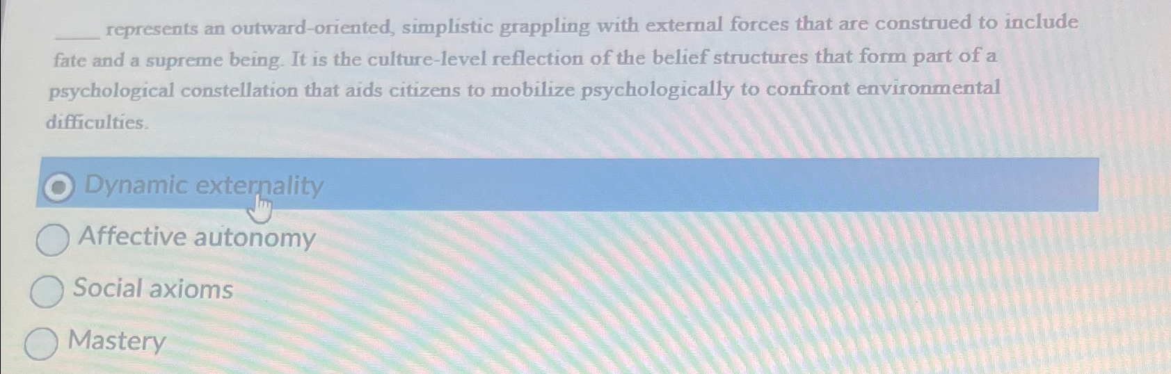 Solved represents an outward-oriented, simplistic grappling | Chegg.com