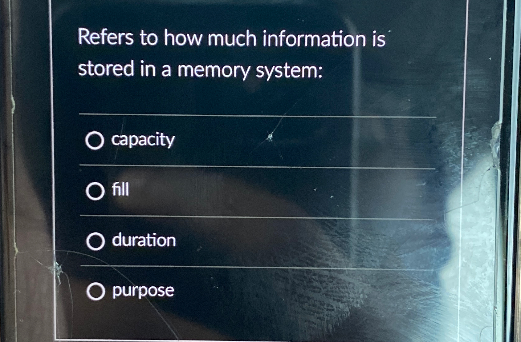 Solved Refers to how much information is stored in a memory | Chegg.com