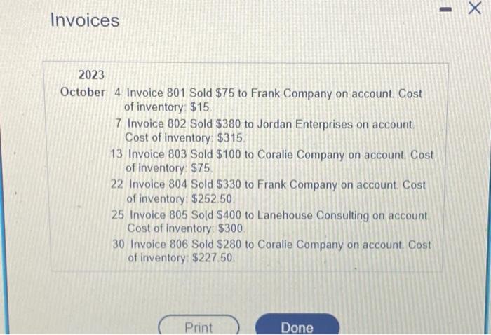 Solved Each of the following invoices was entered into a | Chegg.com