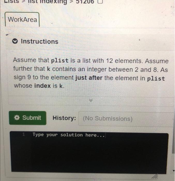 Solved Instructions Assume that plist is a list with 12 | Chegg.com