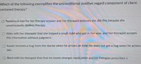 Solved Which of the following exemplifies the unconditional | Chegg.com