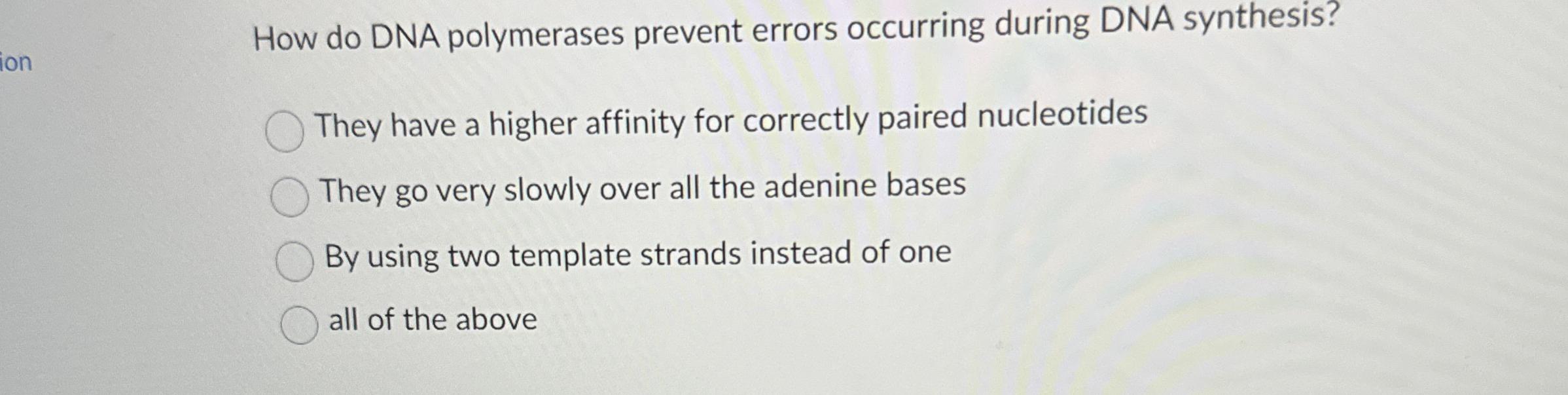 Solved How do DNA polymerases prevent errors occurring | Chegg.com