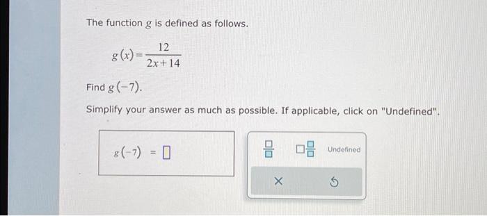 Solved The function g is defined as follows. g(x)=2x+1412 | Chegg.com