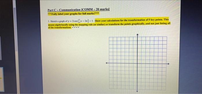 Solved Part - Communication (COMM - 20 marks ***Fully label | Chegg.com