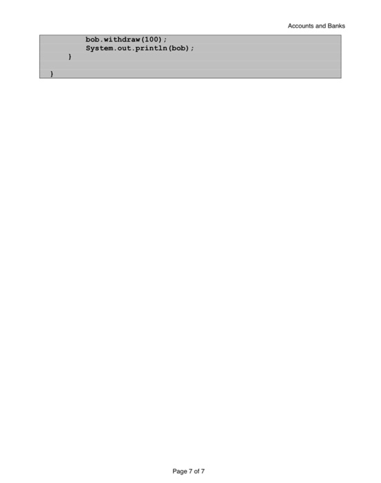 Solved Accounts and Banks coe318 Lab 4: Bank Accounts | Chegg.com