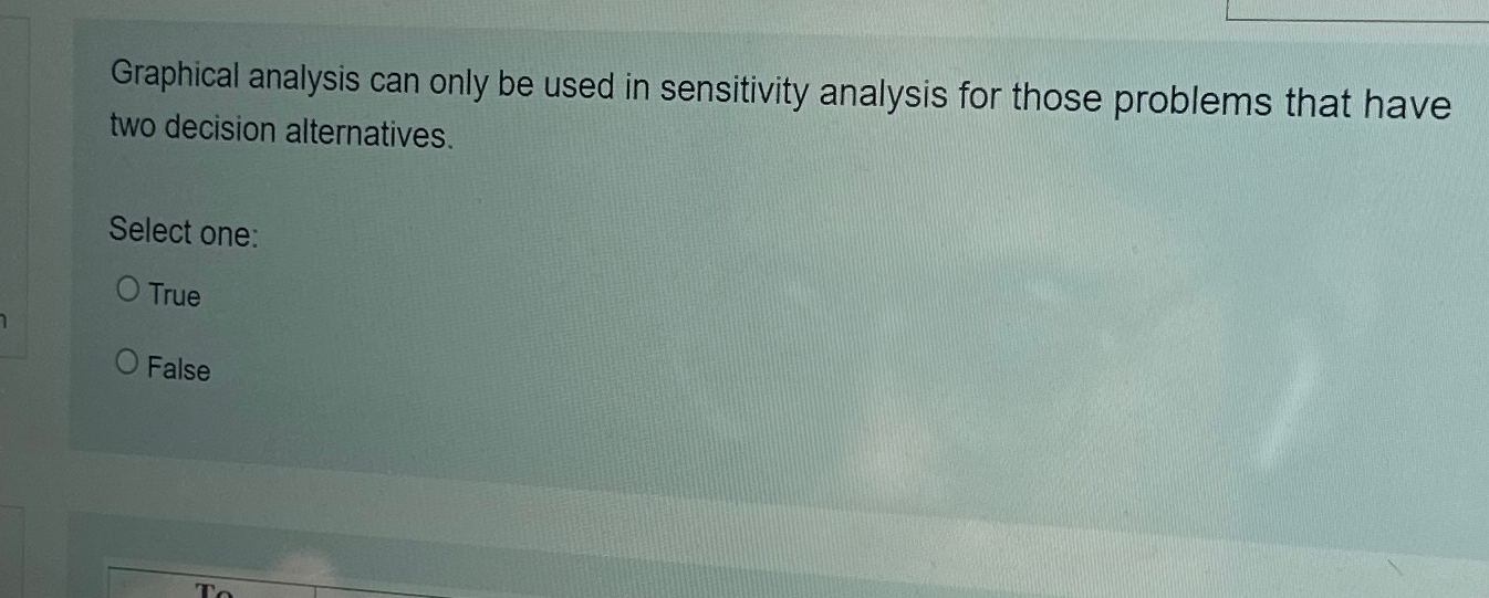 Solved Graphical analysis can only be used in sensitivity | Chegg.com