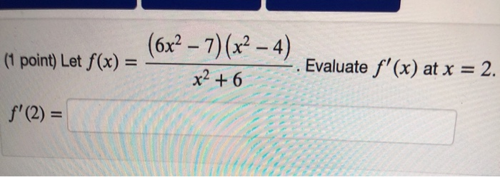 Solved 5x2 (1 point) Let f(x) = (1 2x) Find the equation of | Chegg.com Solved 5x2 (1 point) Let f(x) = (1 2x) Find the equation of | Chegg.com