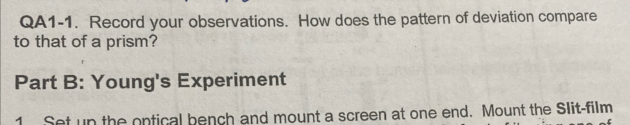 Solved QA1-1. ﻿Record your observations. How does the | Chegg.com