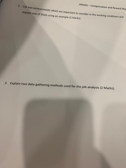 Solved 2. List two environments which are important to | Chegg.com