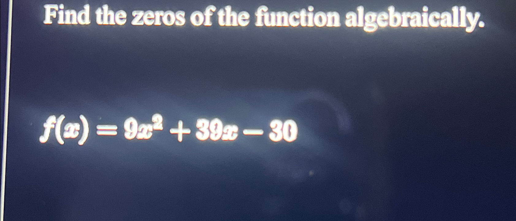 Solved Find the zeros of the function | Chegg.com