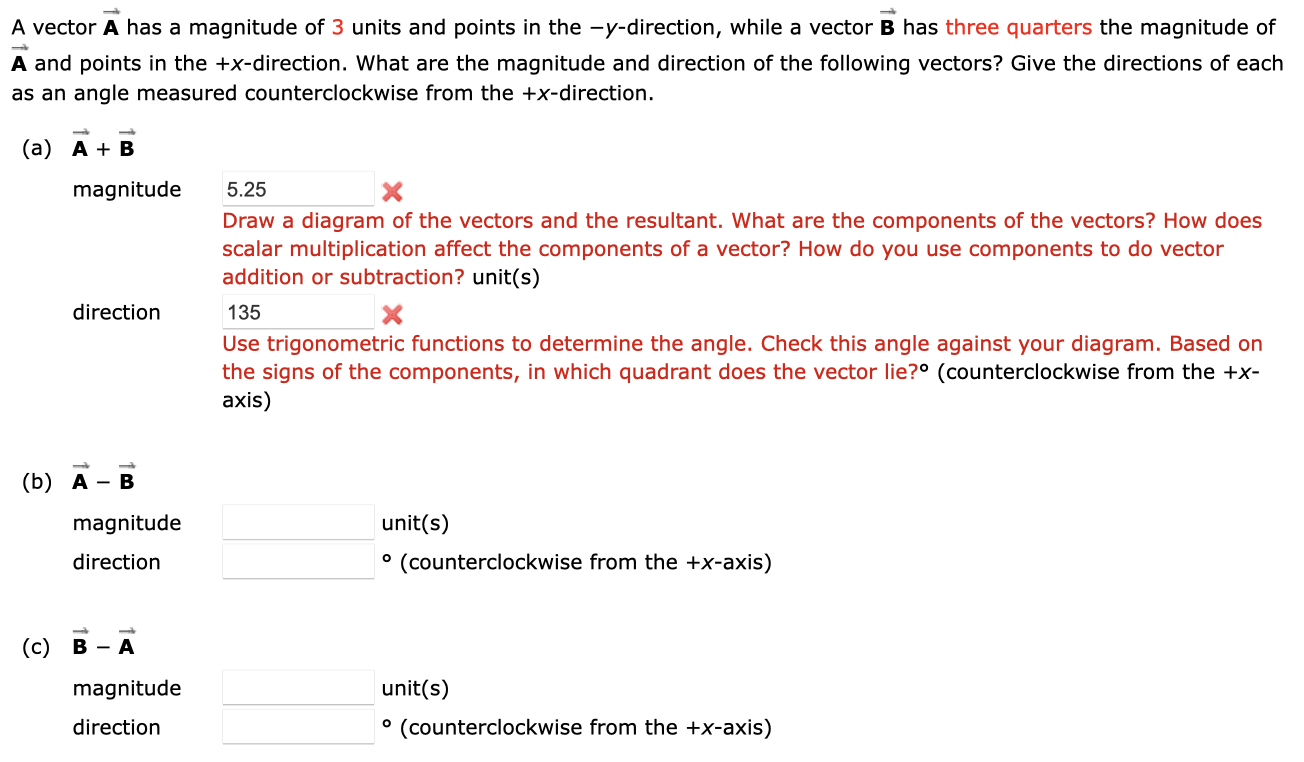 Solved A vector vec(A) ﻿has a magnitude of 3 ﻿units and | Chegg.com