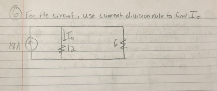 Solved For He circuit, use current division rule to find Io | Chegg.com